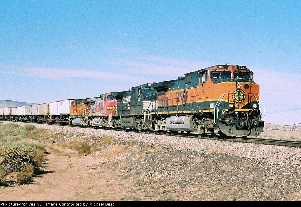 BNSF C44-9W leads an eastbound